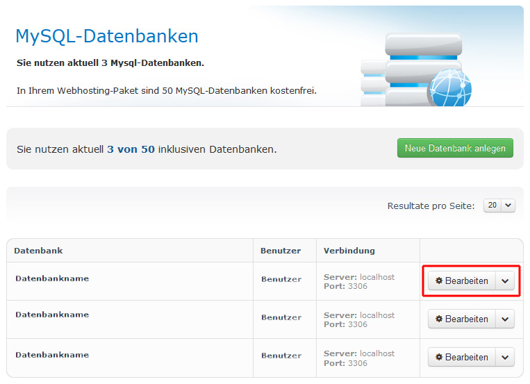 Wo finde ich die Zugangsdaten zu der MySQL-Datenbank? - Echter Service ...