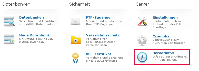 Wo finde ich meine Server-Informationen? - Echter Service - checkdomain